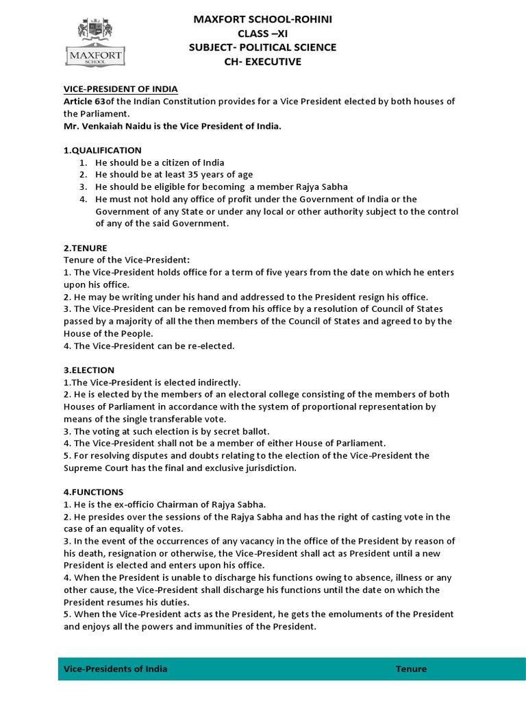 Executive Notes Class Xi | PDF | Cabinet (Government) | Governance