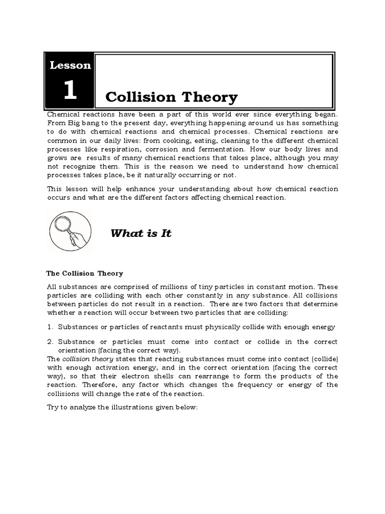 Physical-Science 11 Q1 MODULE 8 Collision-Theory | PDF | Reaction Rate ...