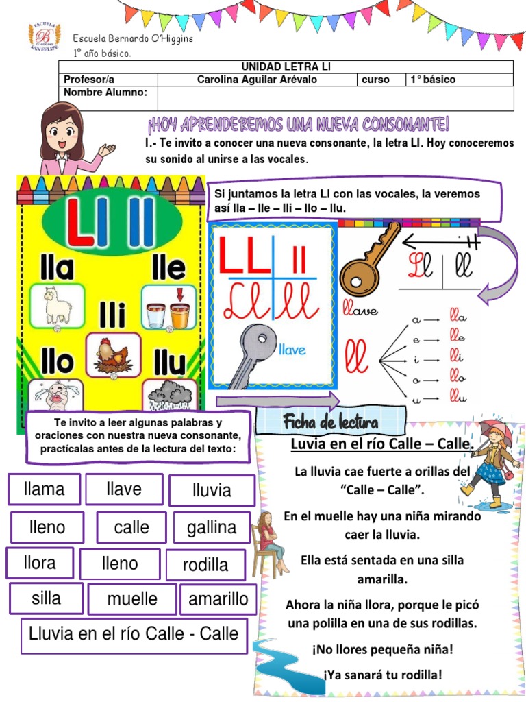 Oraciones y lecturas con la letra Ll | PDF