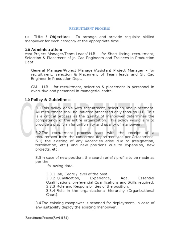 Recruitment Process | PDF