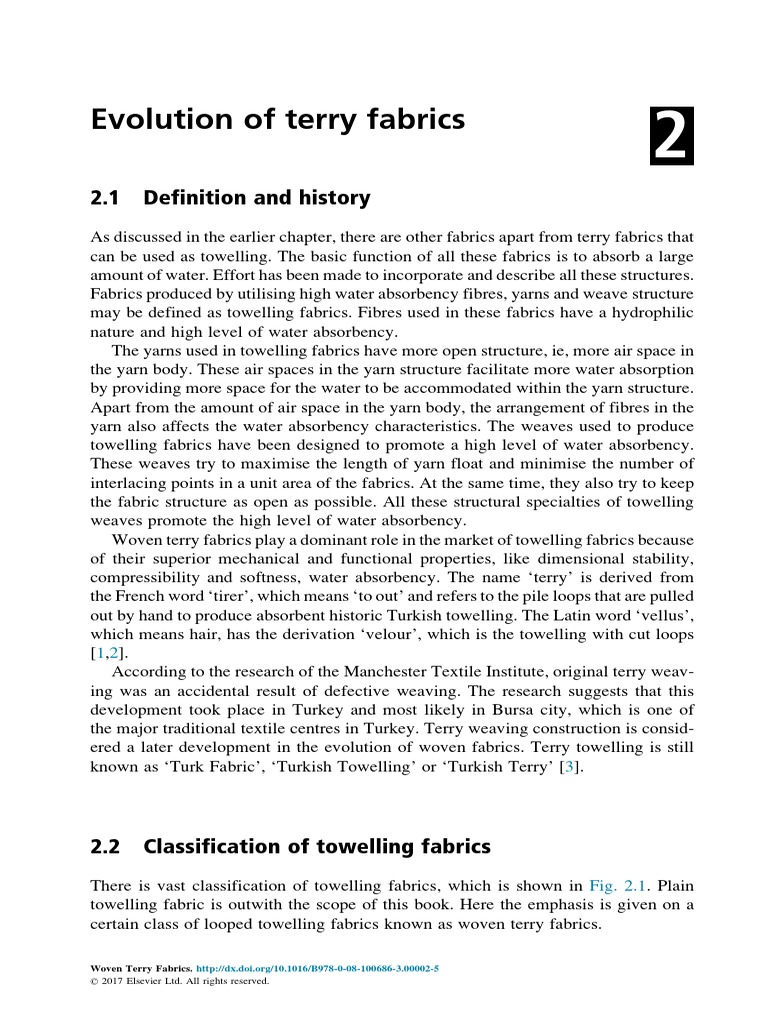 Evolution of Terry Fabrics | PDF | Weaving | Loom
