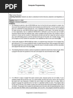 Practice Problems 01 Pseudocodes and Flowcharts | PDF | Theoretical Computer Science | Applied ...