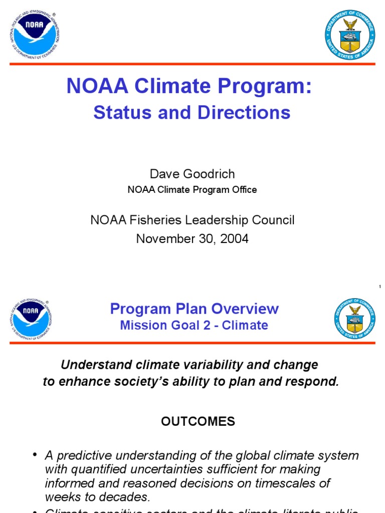 NOAA Climate Program:: Status and Directions | PDF | National Oceanic ...