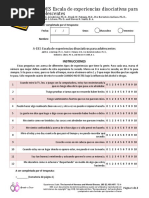 DES-II - Escala de Experiencias Disociativas - II | PDF | Sicología ...