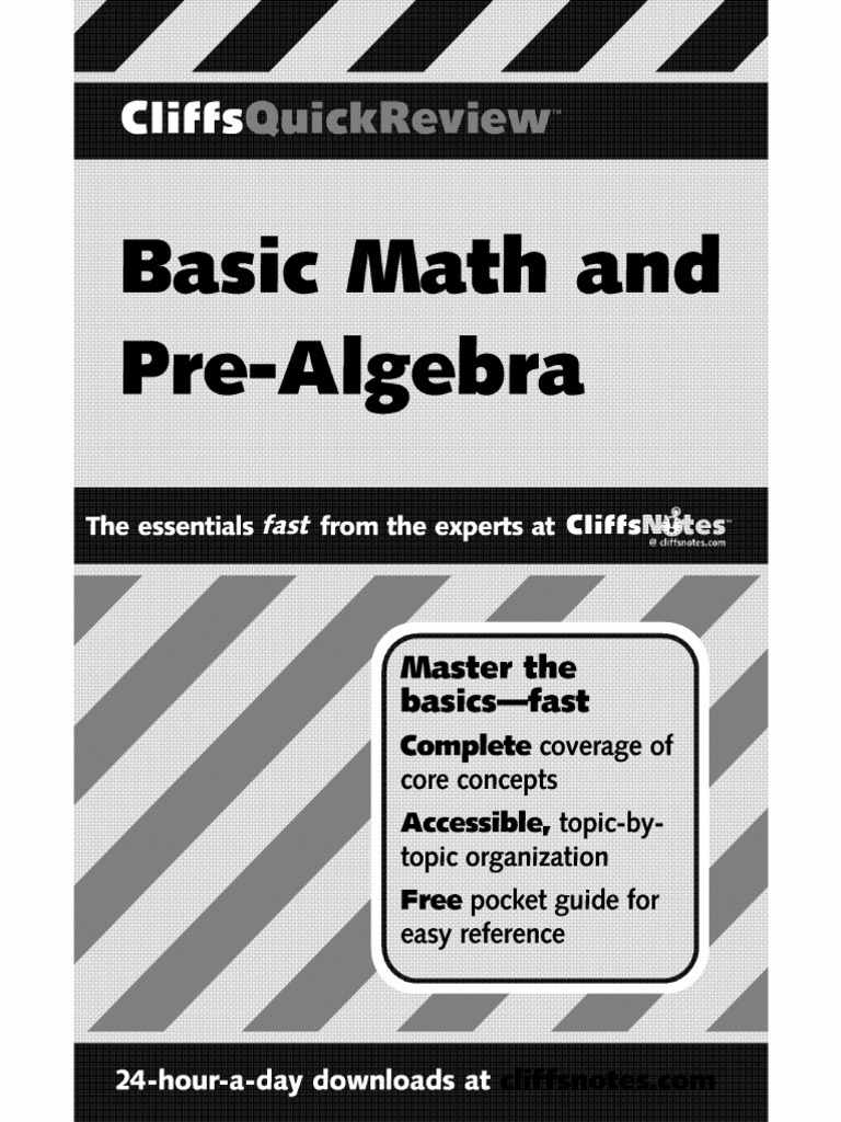 Basic Math and Pre Algebra | PDF