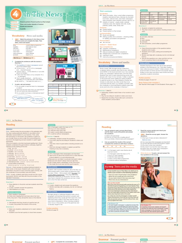 News and Media Vocabulary Guide | PDF | News | Newspapers