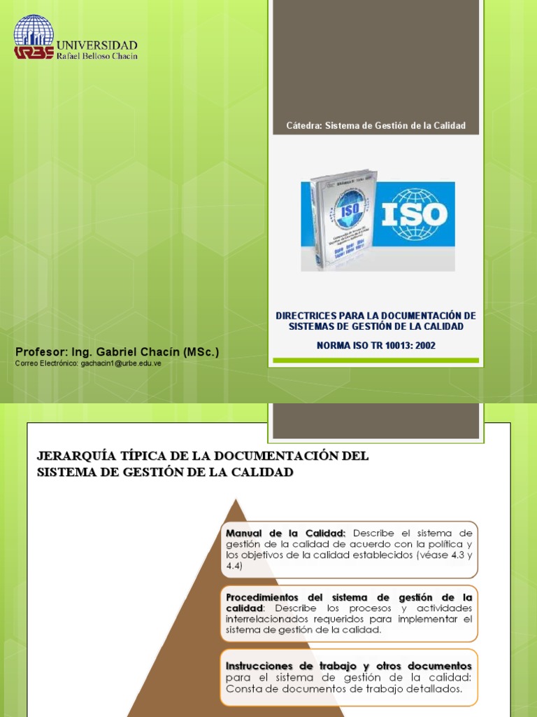 Sistema de Documentación Norma ISO 10013 | PDF | Gestión de la calidad | Organización ...