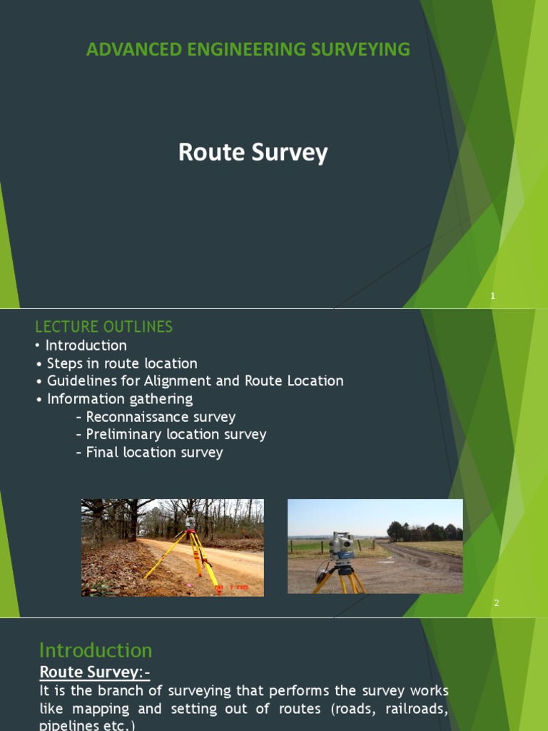 Advanced Engineering Surveying: Route Survey | PDF | Surveying ...