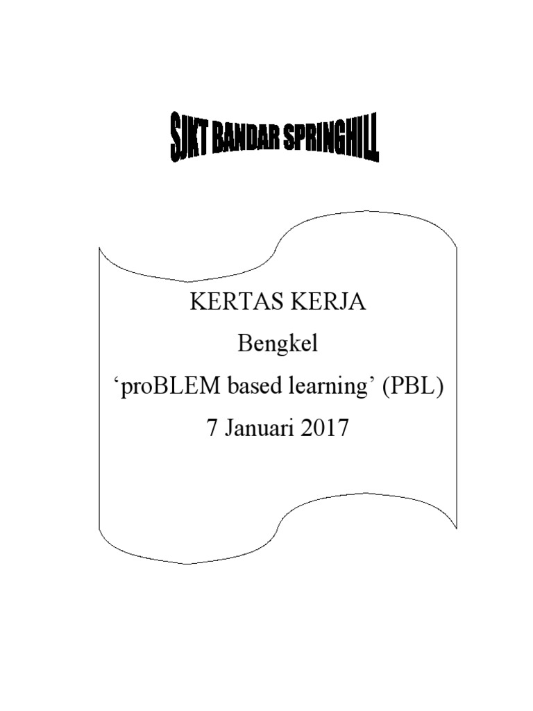 Kertas Kerja Bengkel PBL | PDF