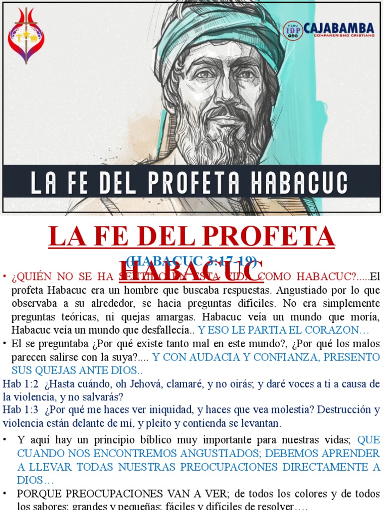 La Fe Del Profeta Habacuc | PDF | Fe | Dios
