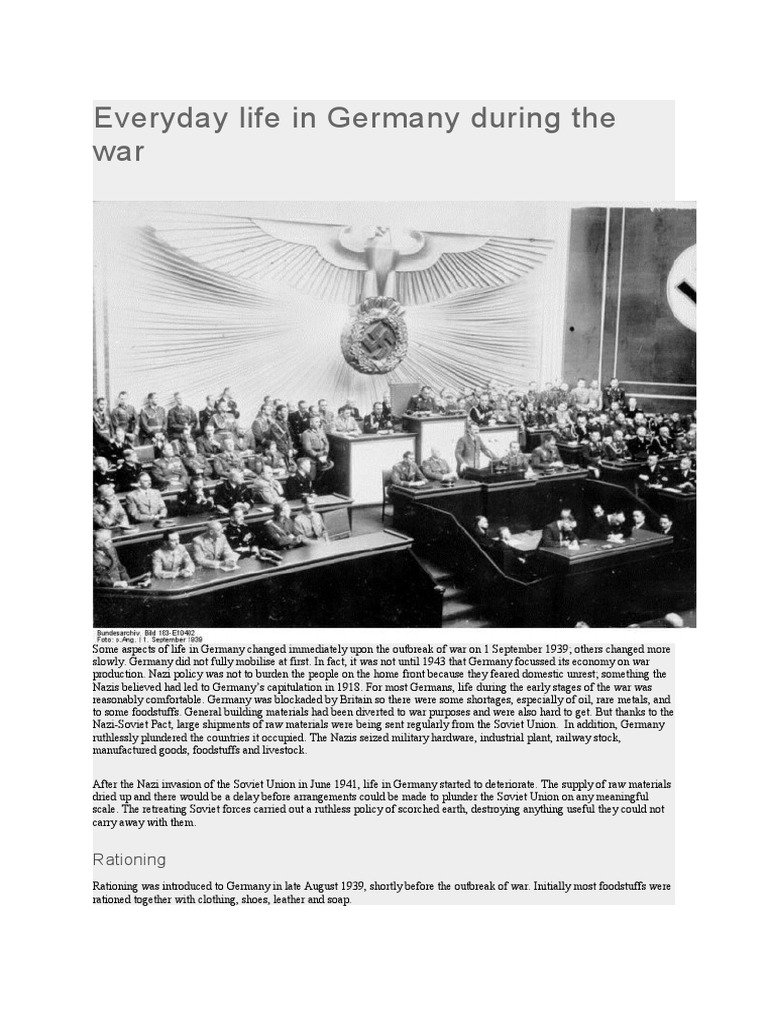 Wartime Life in Nazi Germany | PDF | Nazi Germany | Rationing