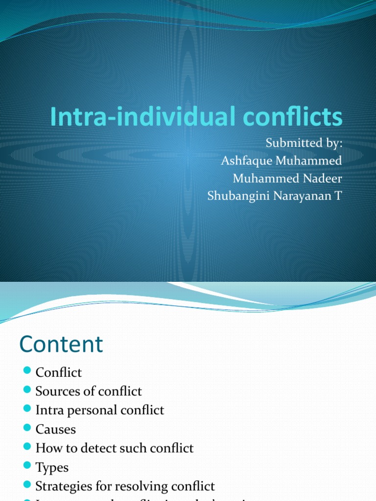 Understanding Intra-Individual Conflict | PDF | Neuropsychological ...
