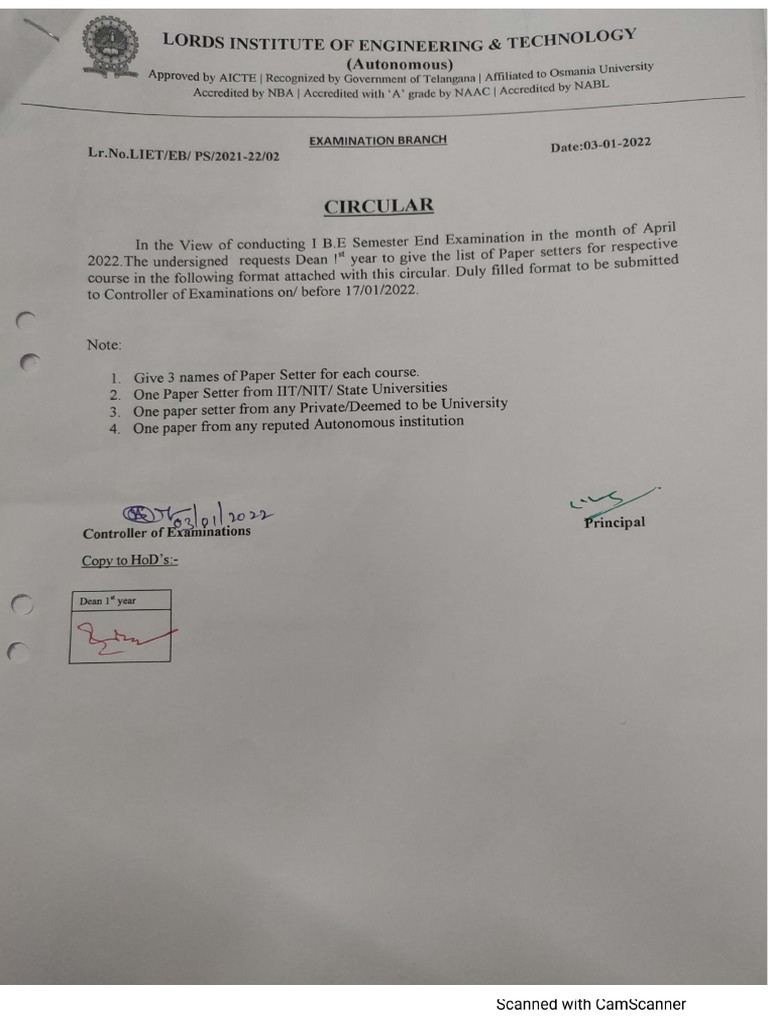 Autonomous SEE Question Paper Setter Format | PDF