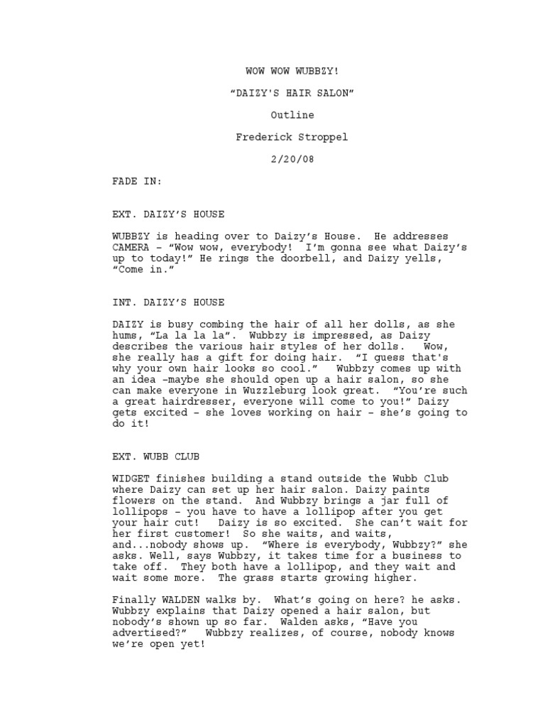 "Daizy's Hair Salon" Script | PDF | Hair | Human Appearance