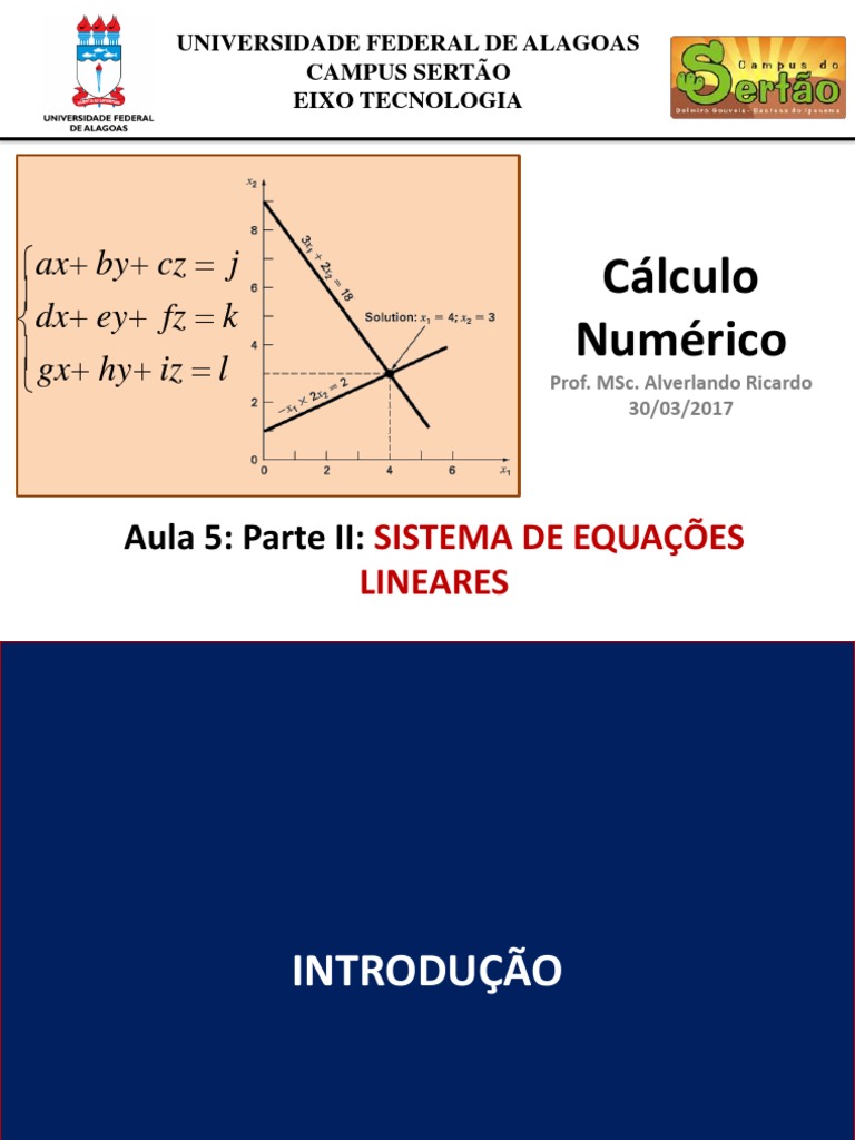 Slide 4 Sistema de Equação Linear | PDF | Sistema de Equações Lineares ...