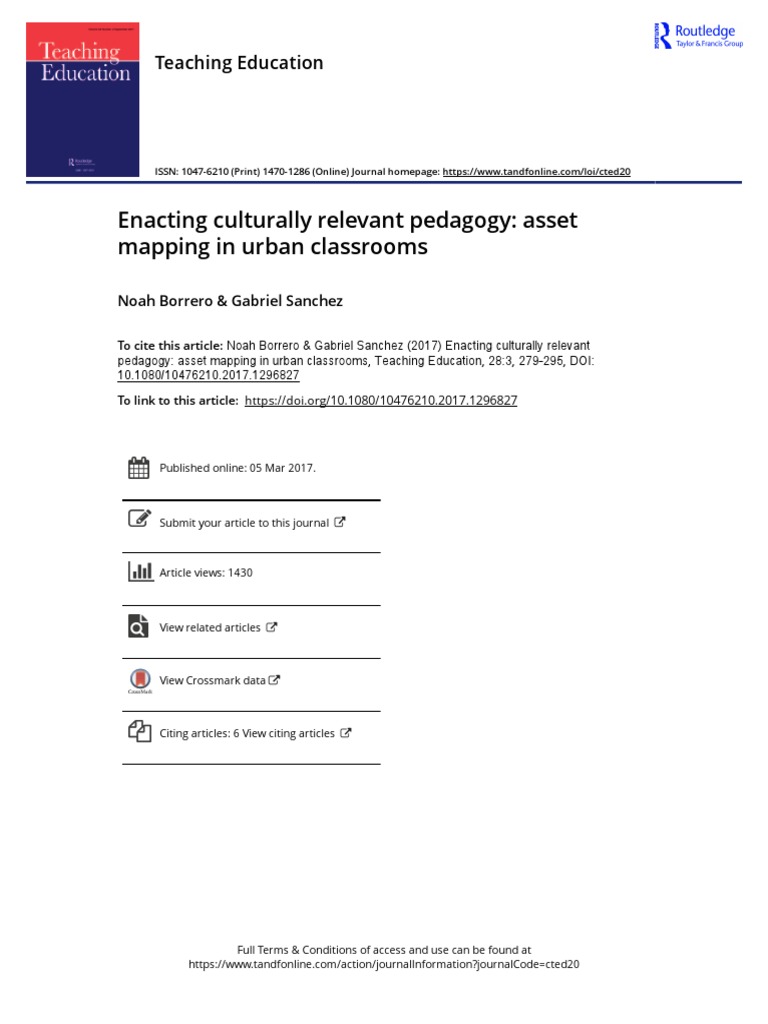 2017 Borrero Sanchez Enacting Culturally Relevant Pedagogy Asset ... 2017 Borrero Sanchez Enacting Culturally Relevant Pedagogy Asset ...
