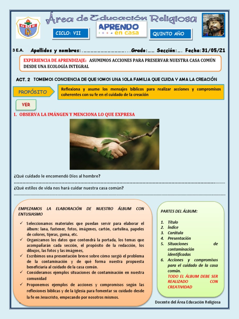 3ea. Act. 2 - 4° | PDF | Amor | Familia