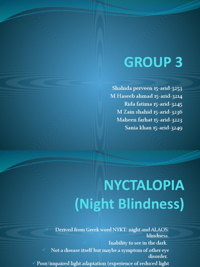 NYCTALOPIA | Download Free PDF | Retina | Cataract