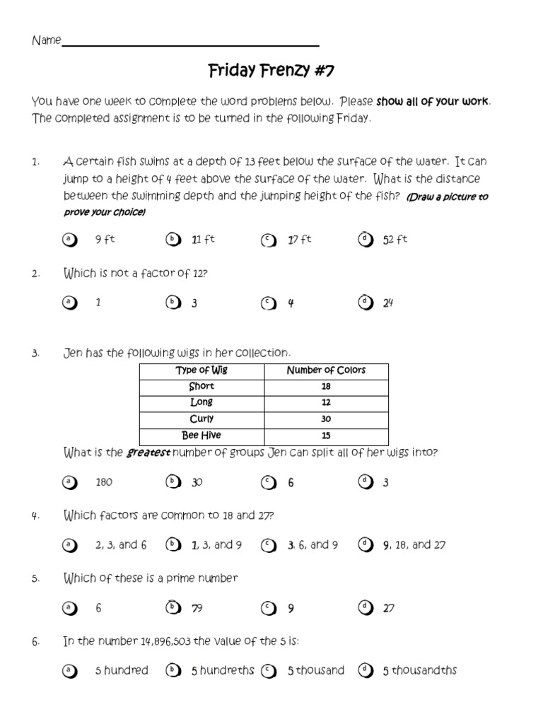 Friday Frenzy 7 | PDF