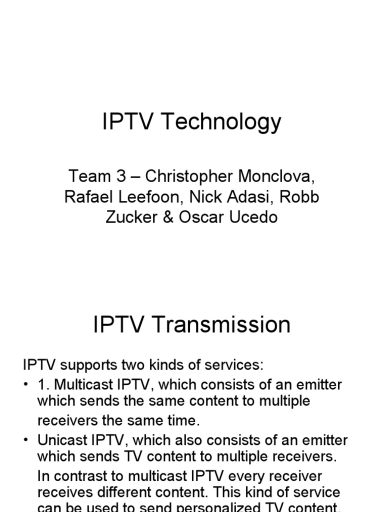 Iptv-Unicast and Multicast | PDF | Computer Network | Iptv