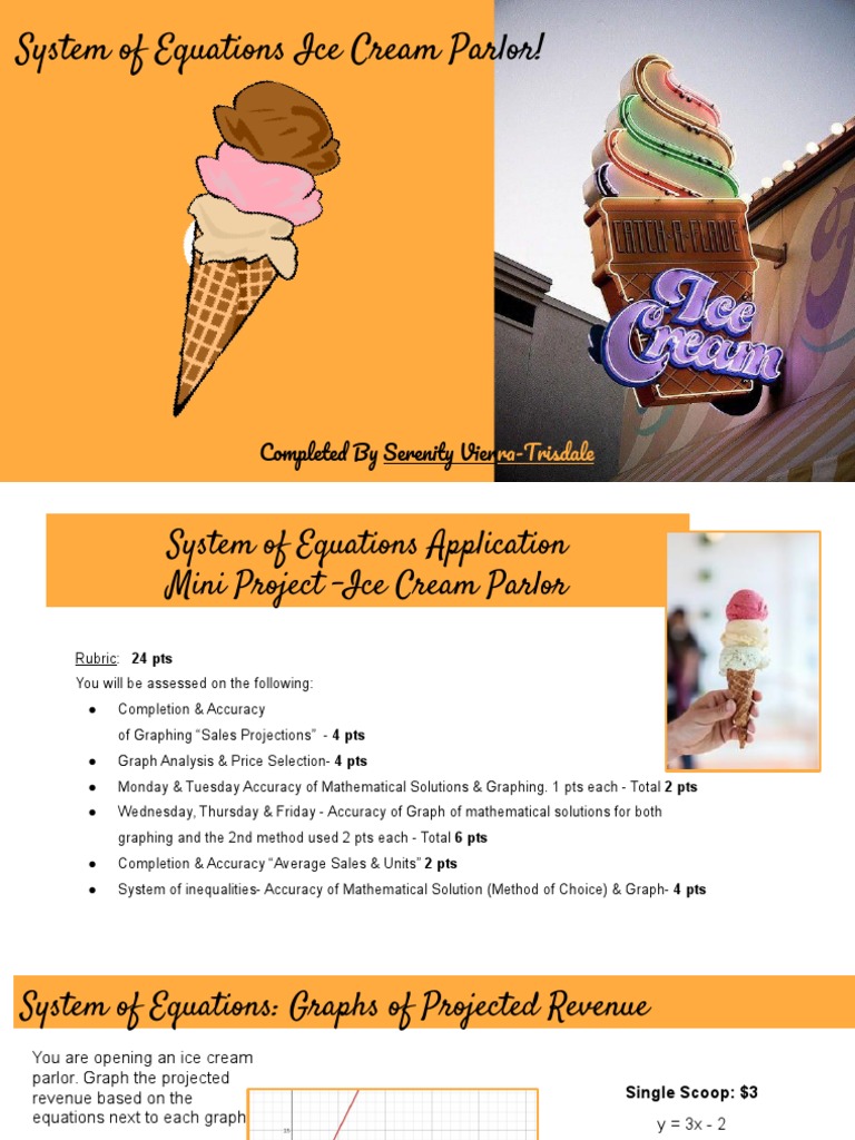 Ice Cream Parlor Revenue Analysis | PDF | Mathematics | Applied Mathematics
