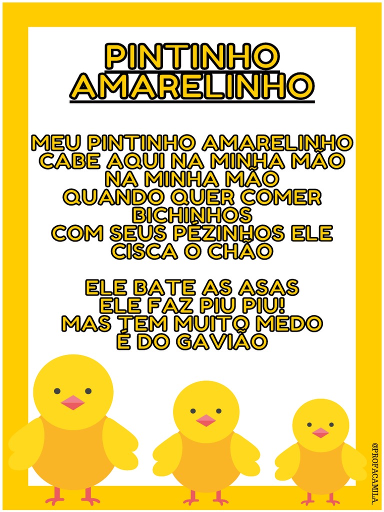 Atividades do Pintinho Amarelinho | PDF | Ciências Sociais