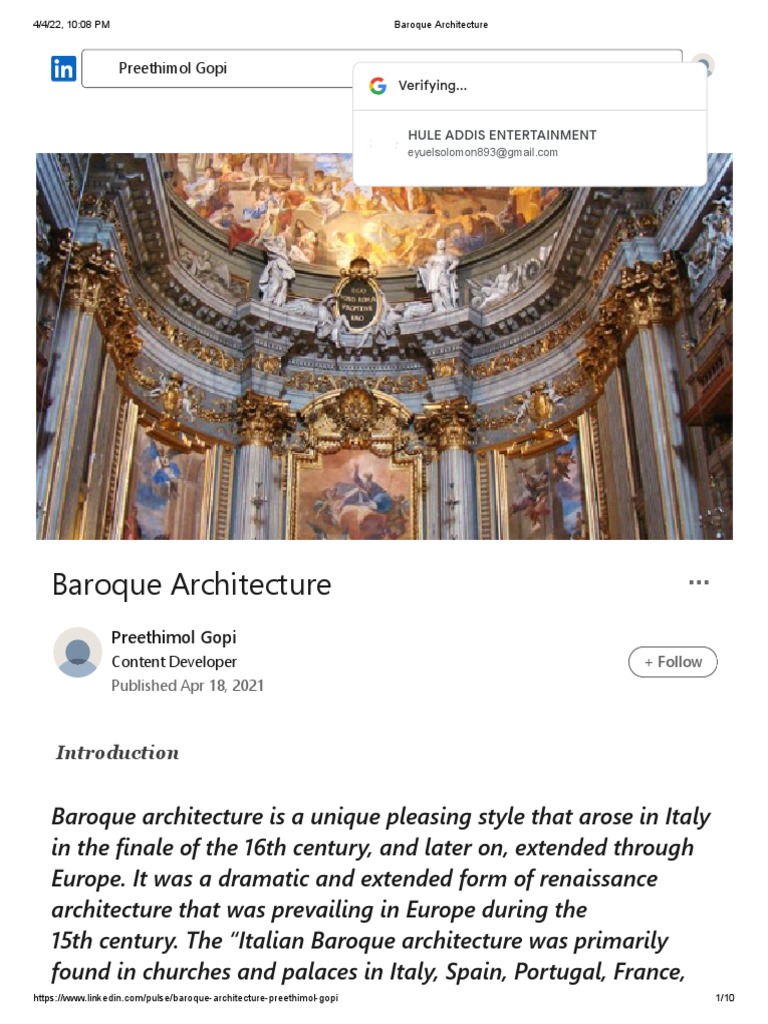 Baroque Architecture | PDF | Baroque | Architectural Elements