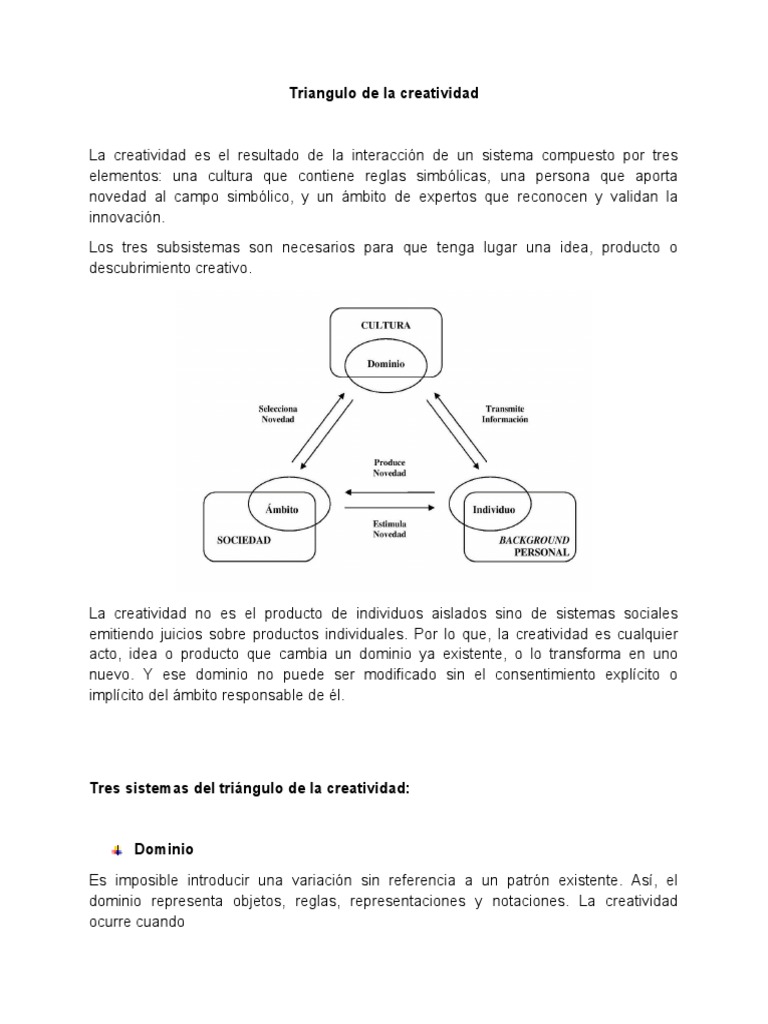 Triangulo de La Creatividad | PDF | Creatividad | Science