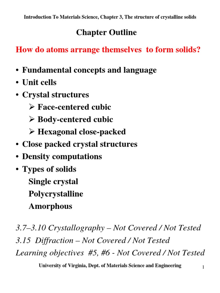 Material Science Crystal Structure Pdf Crystal Structure Crystal