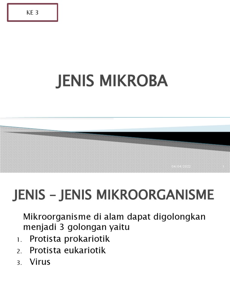 Bagian 3 Jenis - Jenis Mikroba | PDF