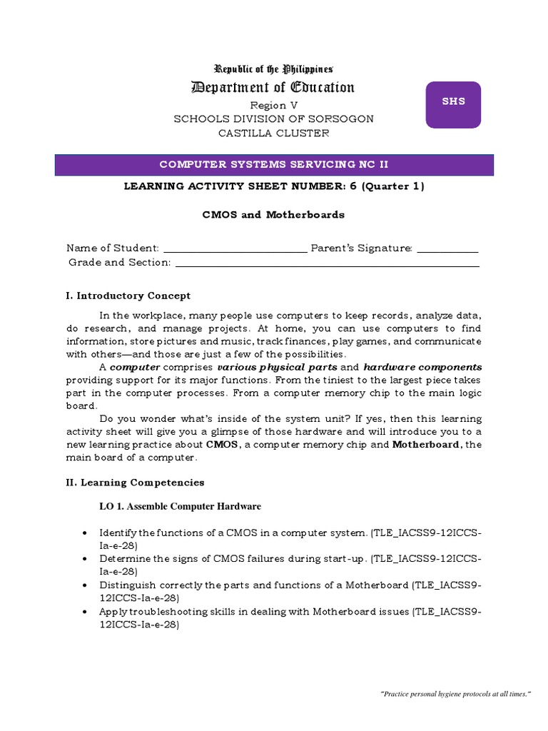 Department of Education: Republic of The Philippines | PDF | Bios ...