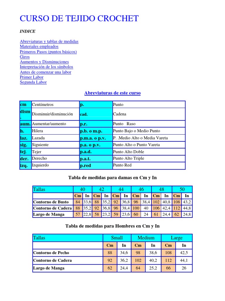 Curso de Manual Ida Des - Ganchillo | PDF | Tejer | Aluminio