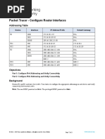 1.4.7-Packet-Tracer - Configure-Router-Interfaces | PDF | I Pv6 | Ip Address