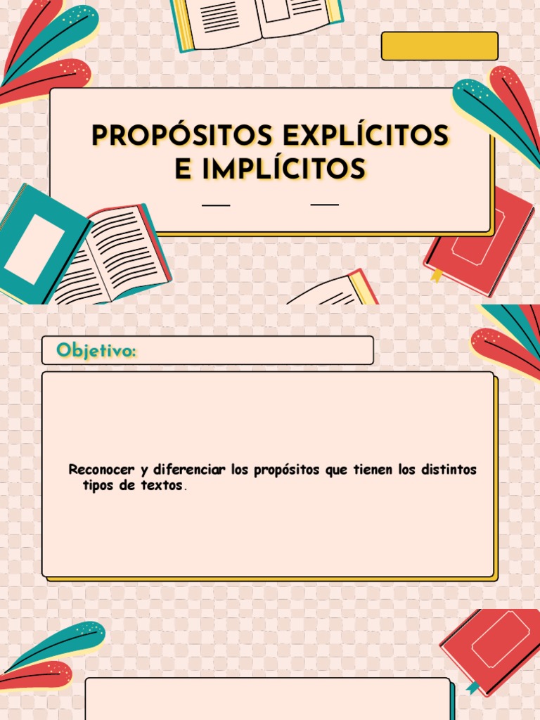 Propósitos Explícitos e Implícitos | PDF