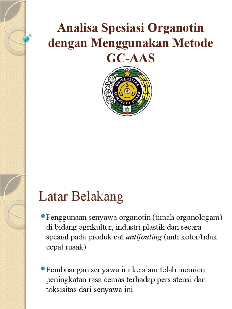 Analisa Spesiasi Organotin Dengan Menggunakan Metode GC-AAS | PDF