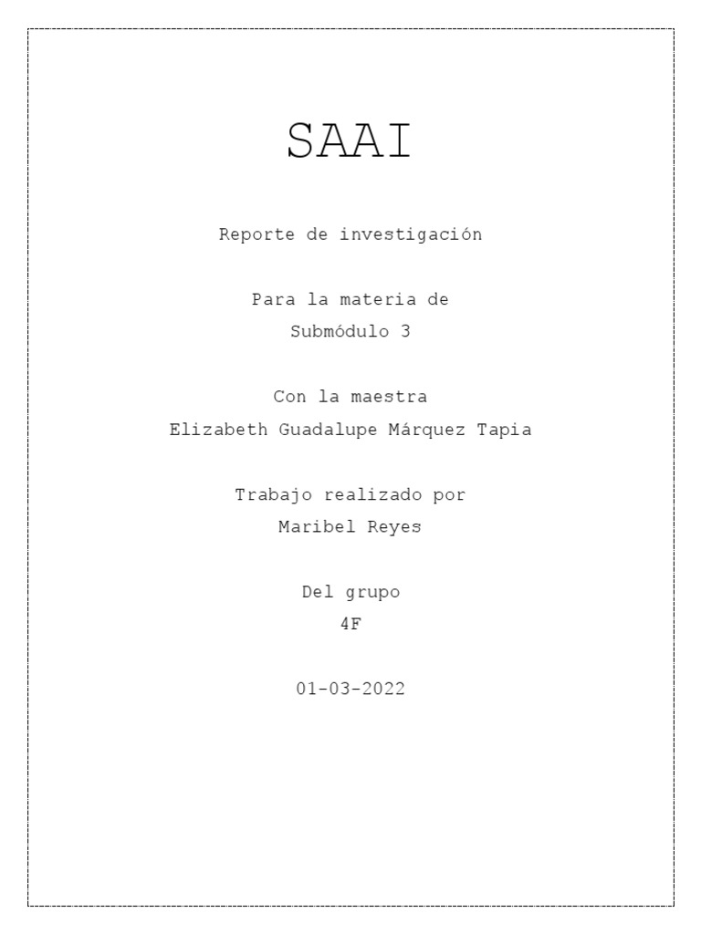 SAAI | PDF | aduana | El comercio internacional