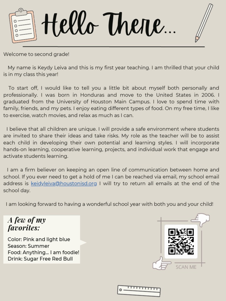 Parent Welcome Letter | PDF