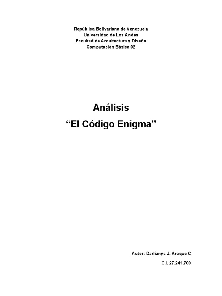 El Codigo Enigma | PDF | Alan Turing