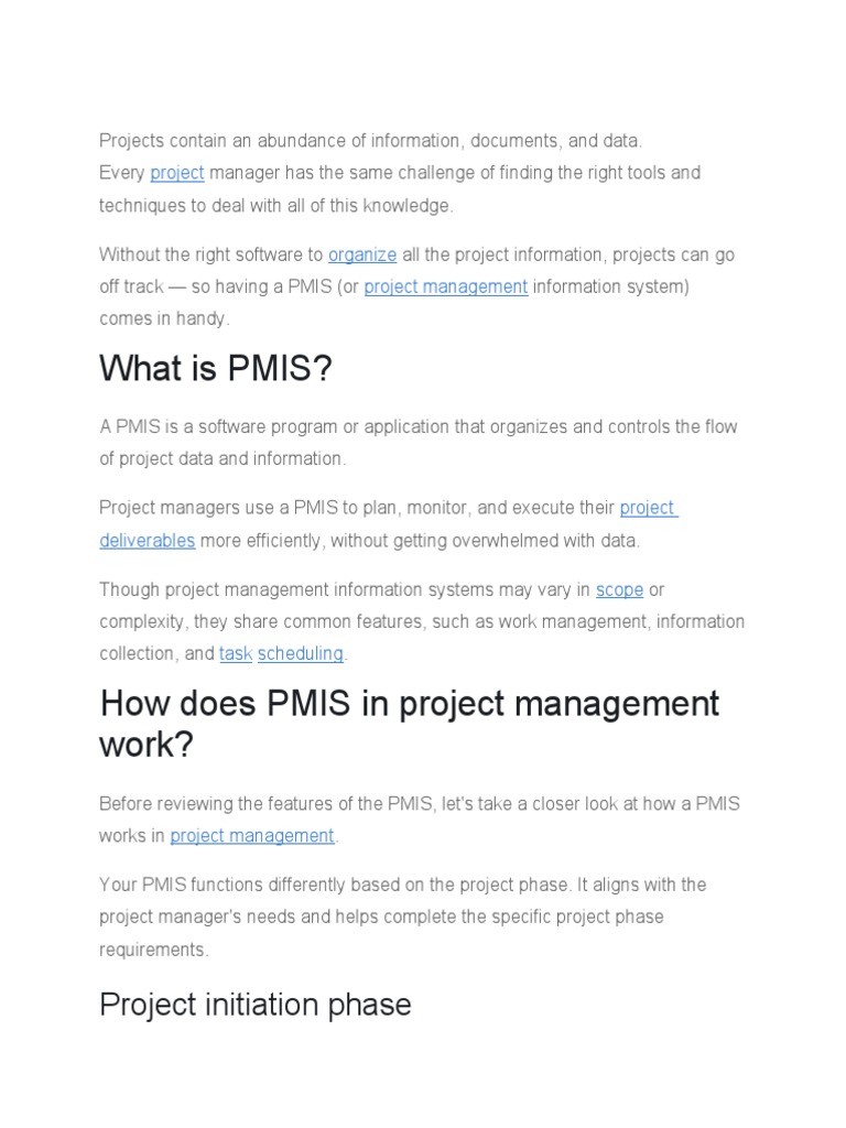An In-Depth Look at Project Management Information Systems: Features, Advantages, and How PMIS ...