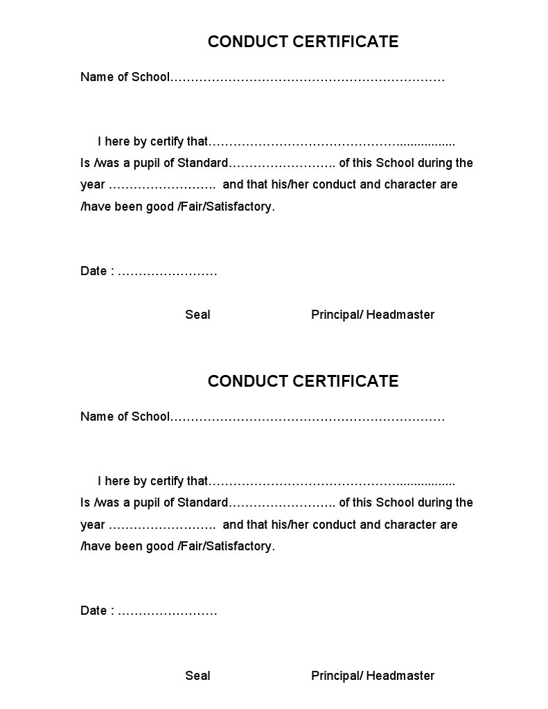 An Assessment of Student Conduct: A School Conduct Certificate | PDF