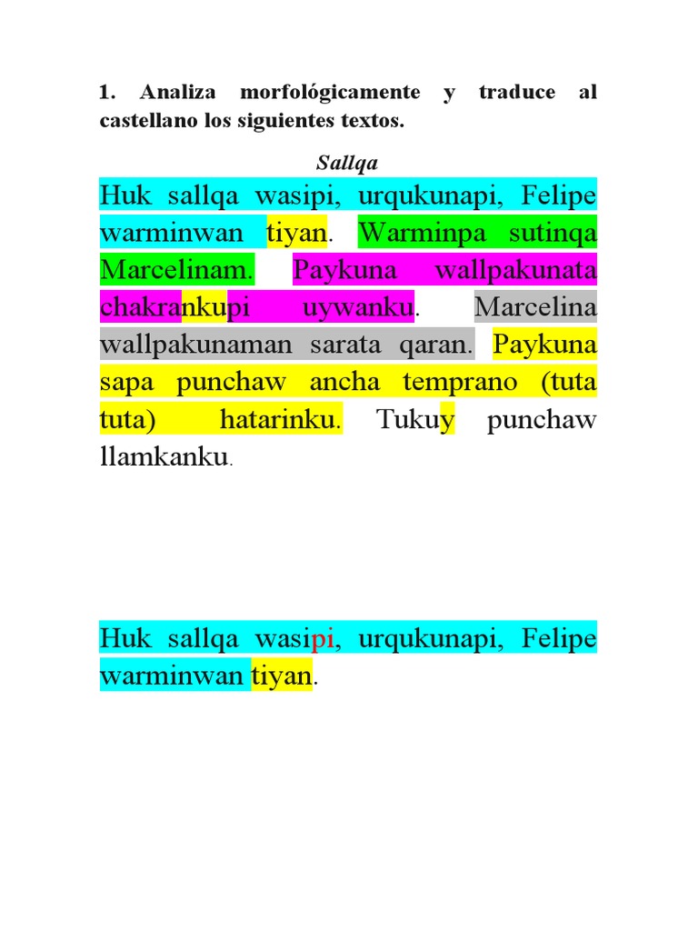 Texto para Leer en Quechua | PDF