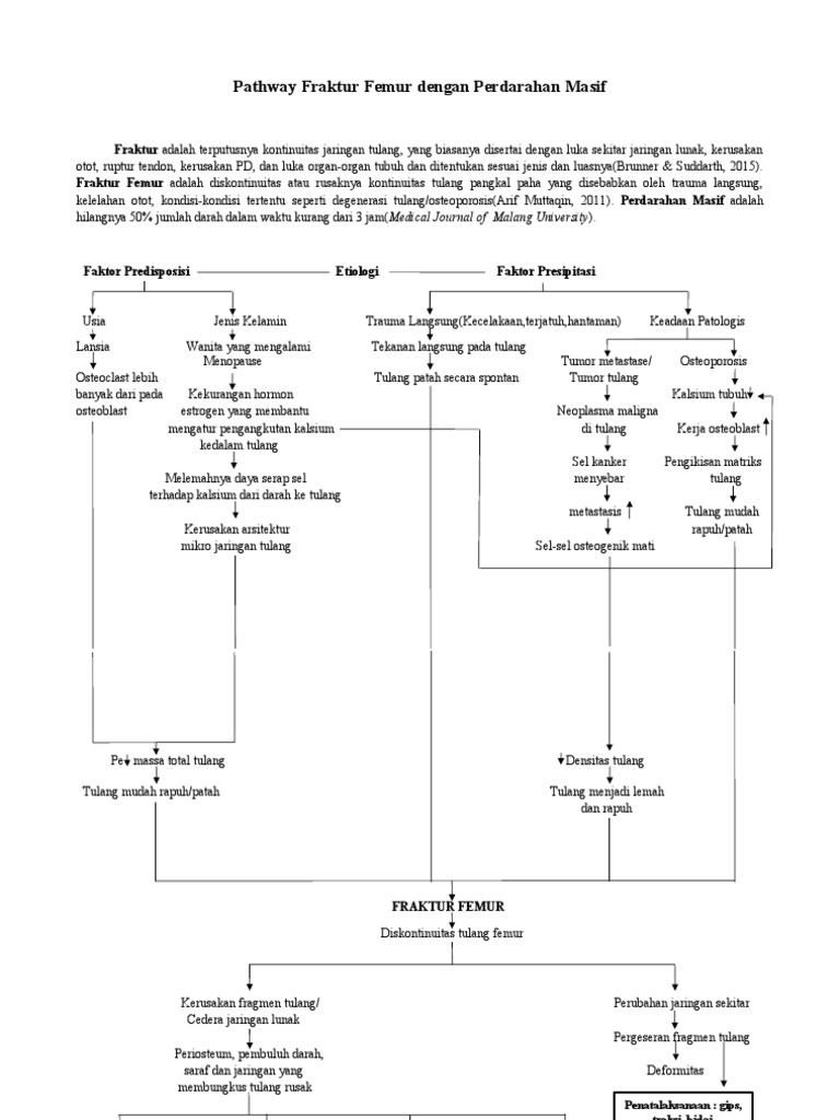 Pathway Fraktur Femur Dengan Perdarahan Masif (Pricilia Serlyanti T.) | PDF