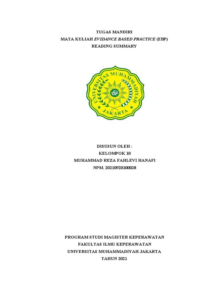 Muhammad Reza Fahlevi Hanafi - Reading Summary - Kelompok 10 ...