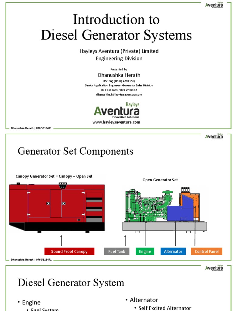 Diesel Generator Systems Overview | PDF | Relay | Engines