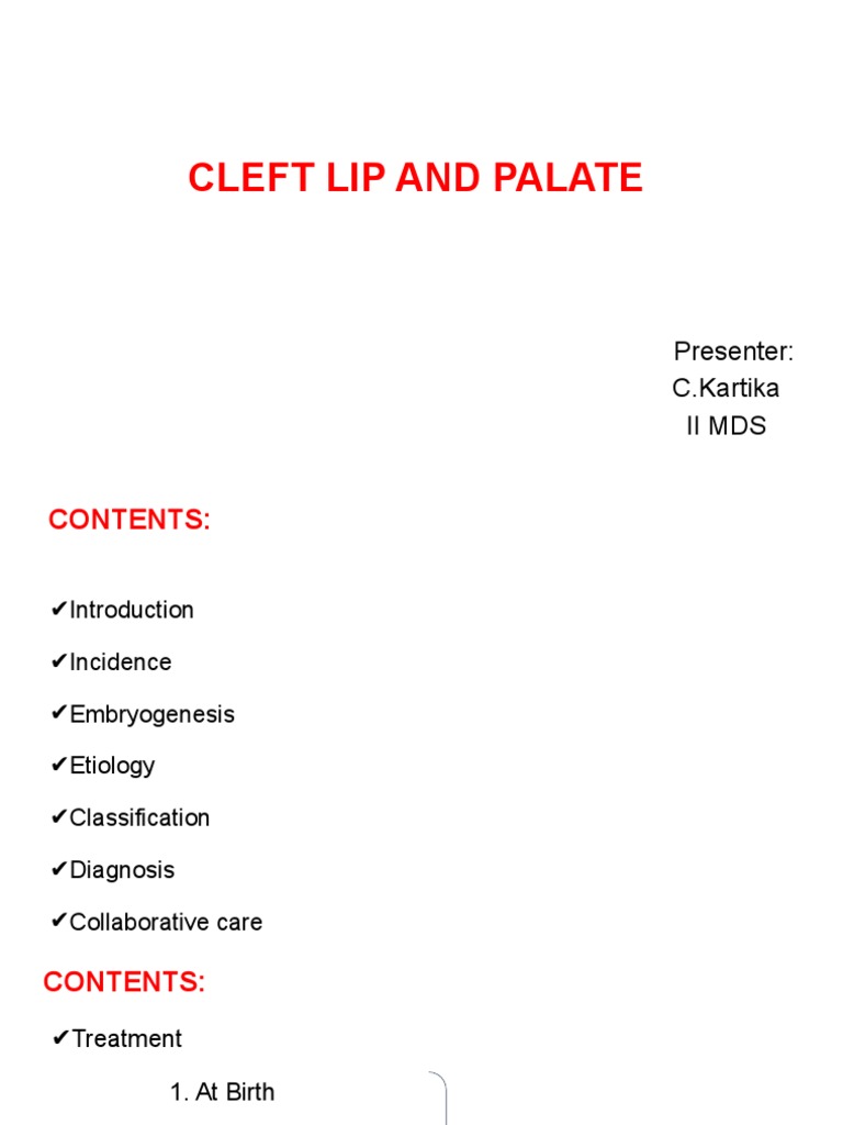 Cleft Lip and Palate | PDF | Dentistry Branches | Human Anatomy