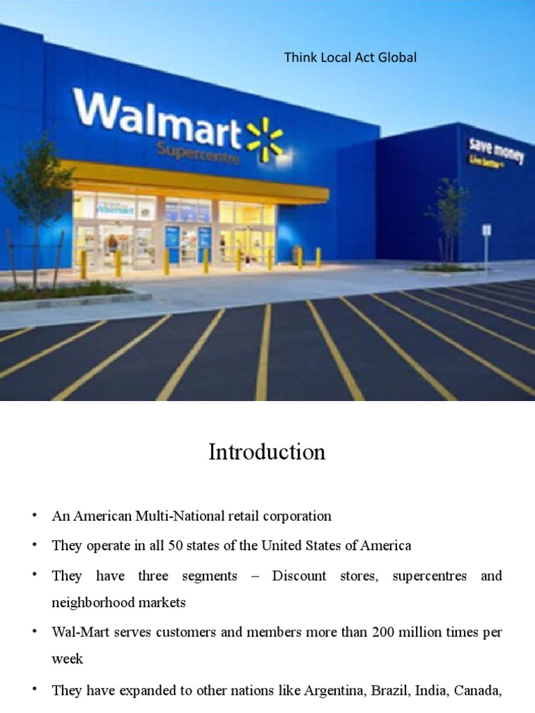Walmart Presentation | PDF | Walmart | Retail