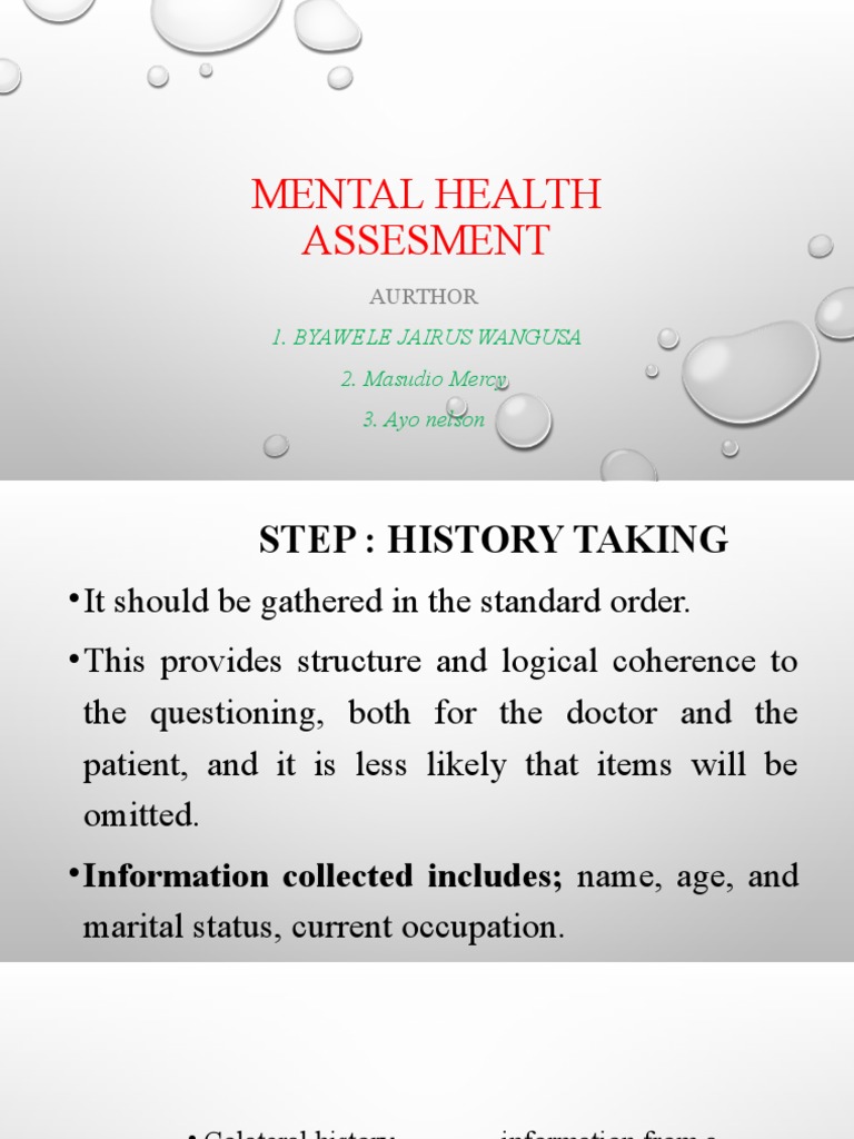 Mental H Assessment CW | PDF | Diagnostic And Statistical Manual Of ...