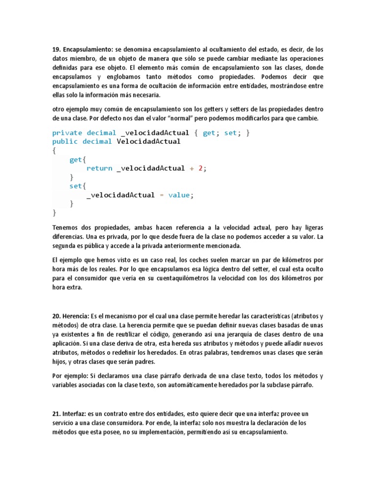 Glosario de La Poo | PDF | Herencia (Programación Orientada a Objetos ...