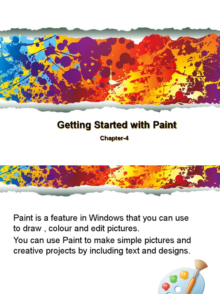 Class II Chapter-4 Getting Started With Paint | PDF | Window (Computing) | Software