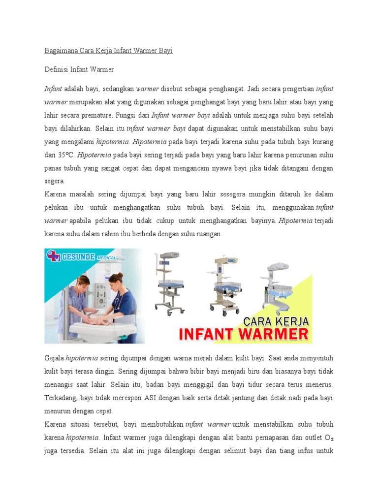 Bagaimana Cara Kerja Infant Warmer Bayi | PDF | Kesehatan Holistik